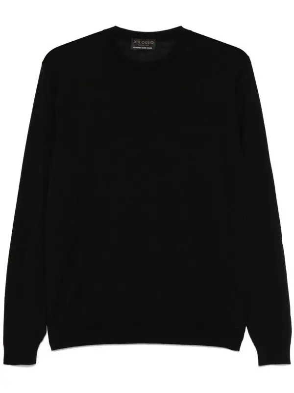 DELL'OGLIO Fine-knit Sweater - Black