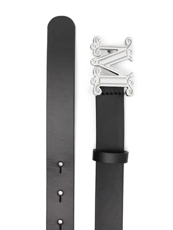 Max Mara Logo-Buckle Leather Belt In Black - 30% Off  display picture 1
