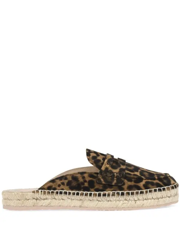 GIANVITO ROSSI Lido Leopard Loafers