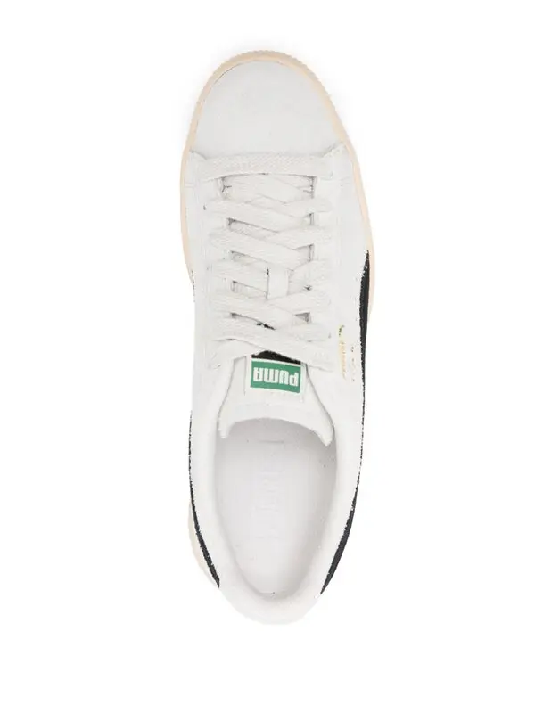 PUMA Clyde Hairy Suede Sneakers - White