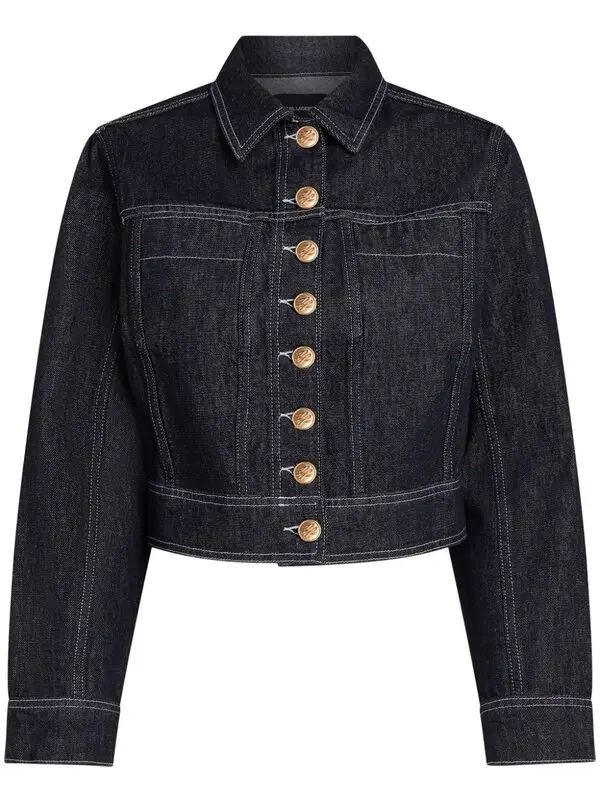 Karl Lagerfeld Cropped Denim Jacket