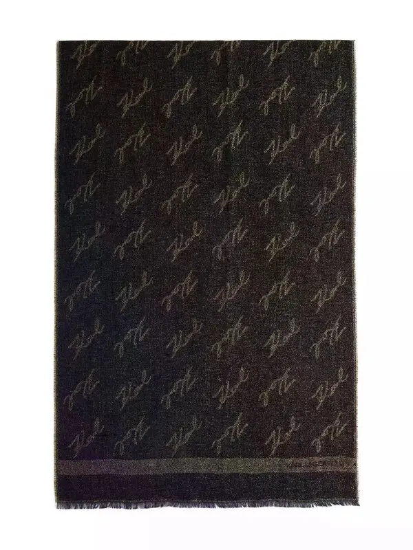 Karl Lagerfeld Signature Scarf - Black