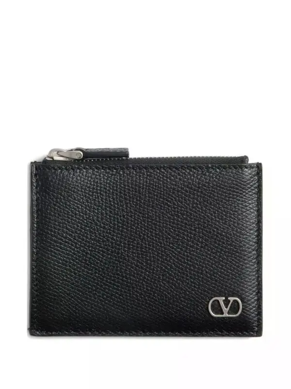 Valentino Garavani Vlogo Signature Leather Wallet - Black