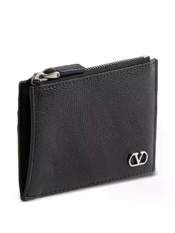 Valentino Garavani Vlogo Signature Leather Wallet - Black