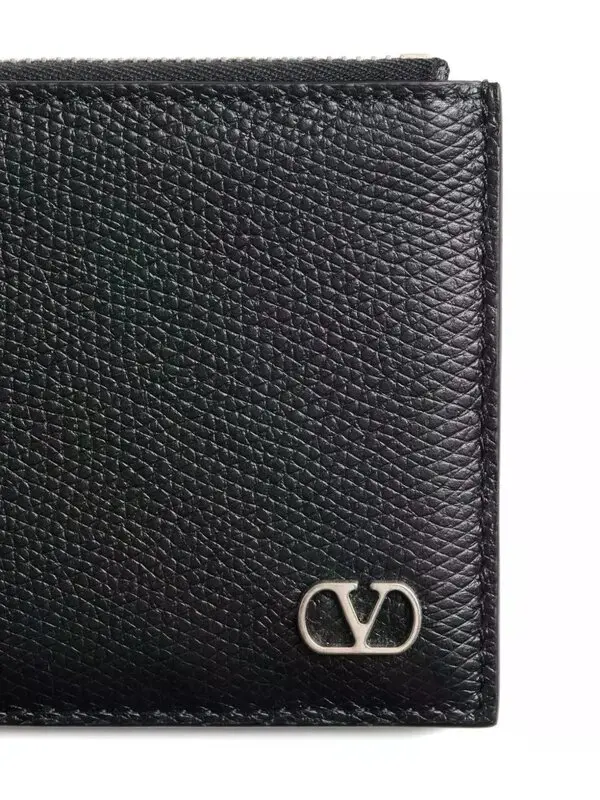 Valentino Garavani Vlogo Signature Leather Wallet - Black
