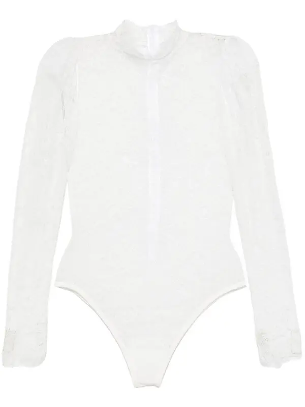 ANA RADU Chantilly Lace Bodysuit - White