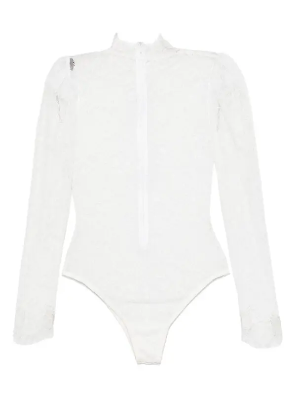 ANA RADU Chantilly Lace Bodysuit - White