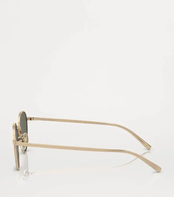 Oliver Spencer Round Rhydian Sunglasses - Gold