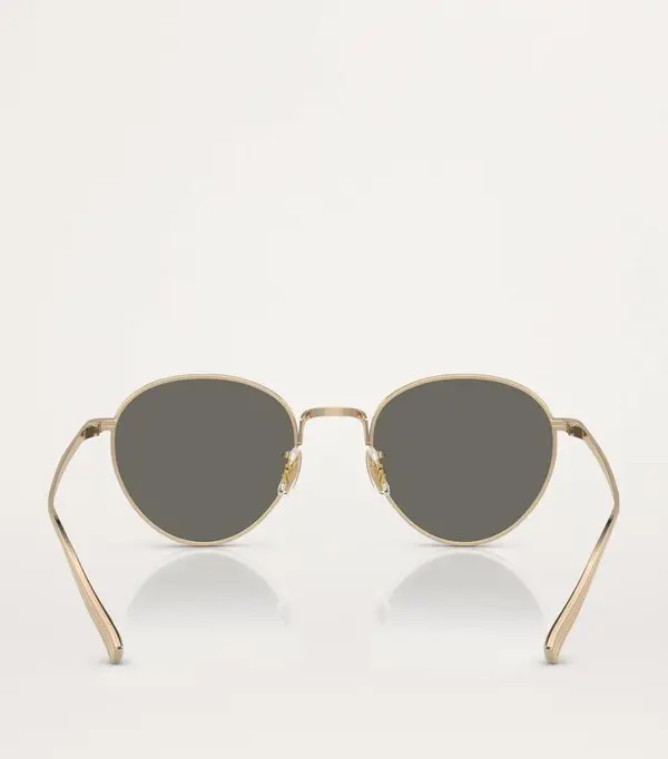 Oliver Spencer Round Rhydian Sunglasses - Gold