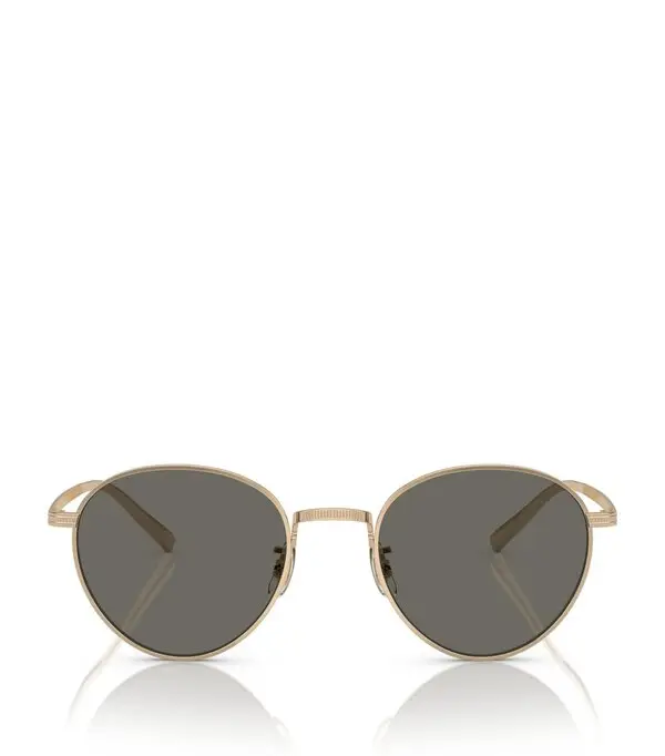 Oliver Spencer Round Rhydian Sunglasses - Gold