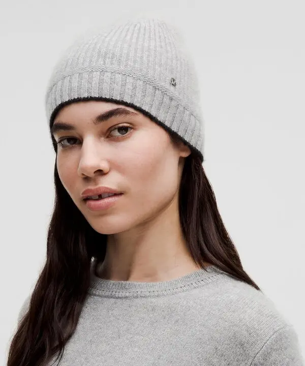 Lululemon Cashmere Beanie - Silver Drop/Black | Editorialist display picture 1