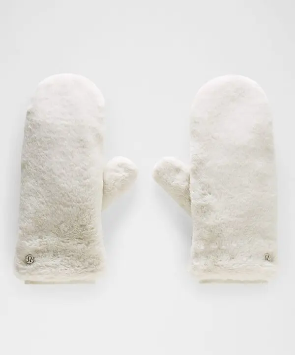 Lululemon Plush Fleece Mittens - Bone