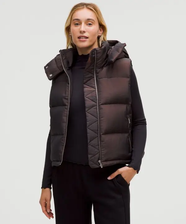 Lululemon Wunder Puff 600-down-fill Cropped Vest Iridescent