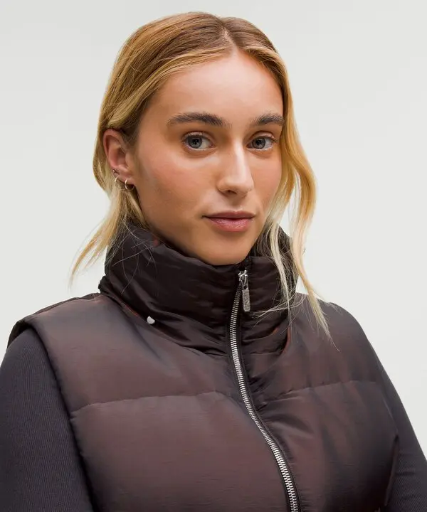 Lululemon Wunder Puff 600-down-fill Cropped Vest Iridescent