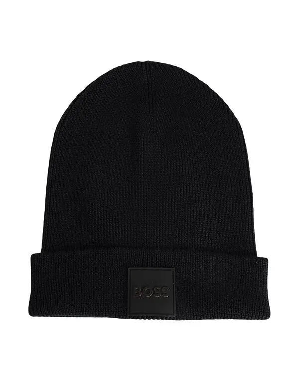 BOSS Knitted Beanie - Black