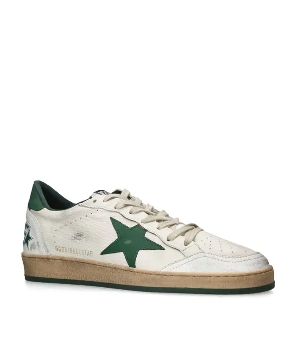 GOLDEN GOOSE Leather Ball Star Sneakers - Green