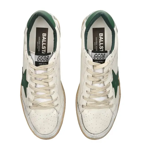 GOLDEN GOOSE Leather Ball Star Sneakers - Green