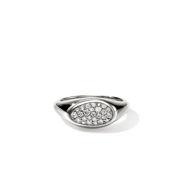 John Hardy Pebble Diamond Ring - Sterling Silver