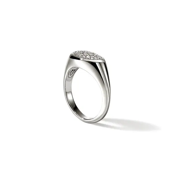 John Hardy Pebble Diamond Ring - Sterling Silver