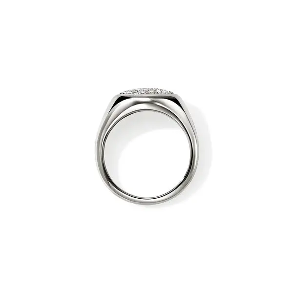 John Hardy Pebble Diamond Ring - Sterling Silver