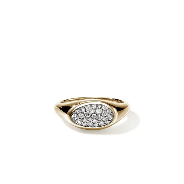 John Hardy Pebble Diamond Ring - Gold