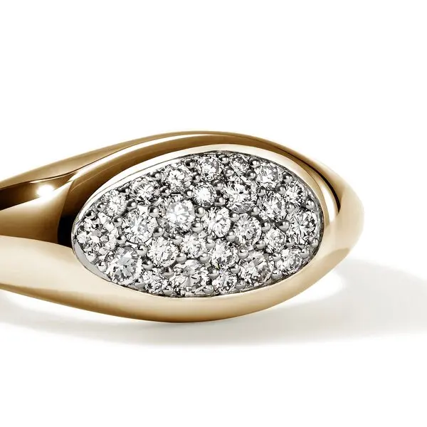 John Hardy Pebble Diamond Ring - Gold