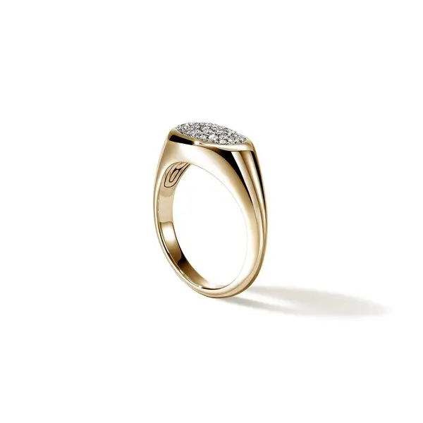 John Hardy Pebble Diamond Ring - Gold