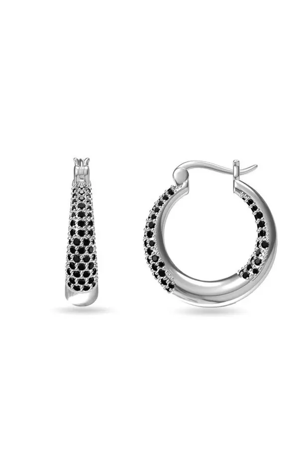 DONATELLO GIAN Name': Crystal Hoop Earrings
