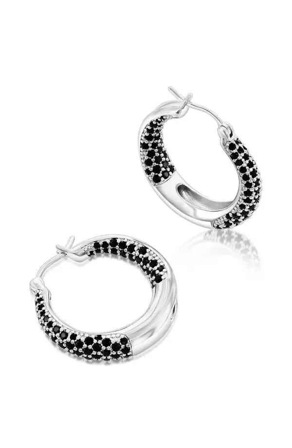 DONATELLO GIAN Name': Crystal Hoop Earrings