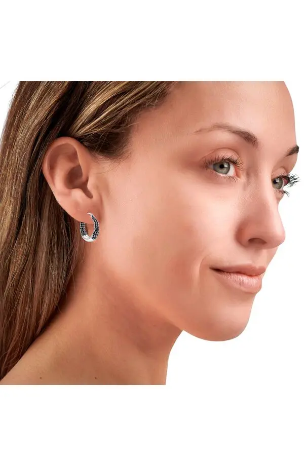 DONATELLO GIAN Name': Crystal Hoop Earrings