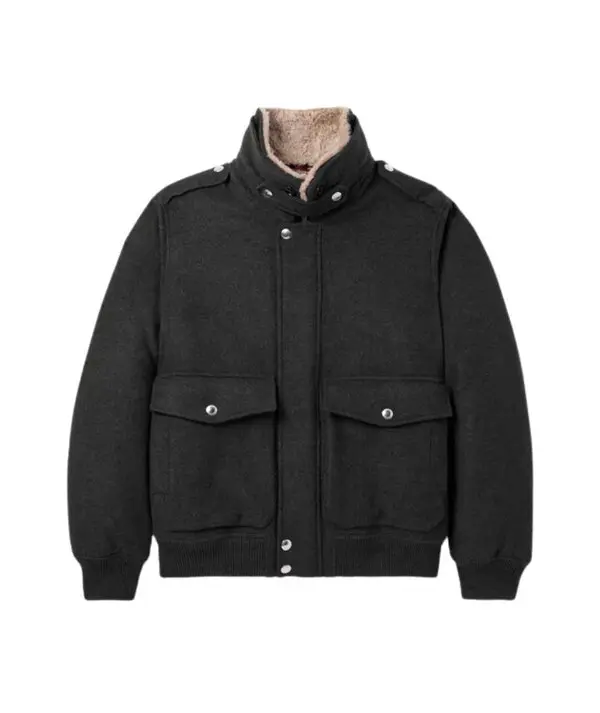 Brunello Cucinelli - Shearling-Trimmed Cashmere Bomber Jacket