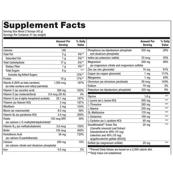 METAGENICS Ultraclear Plus Vanilla Flavor 882 Grams
