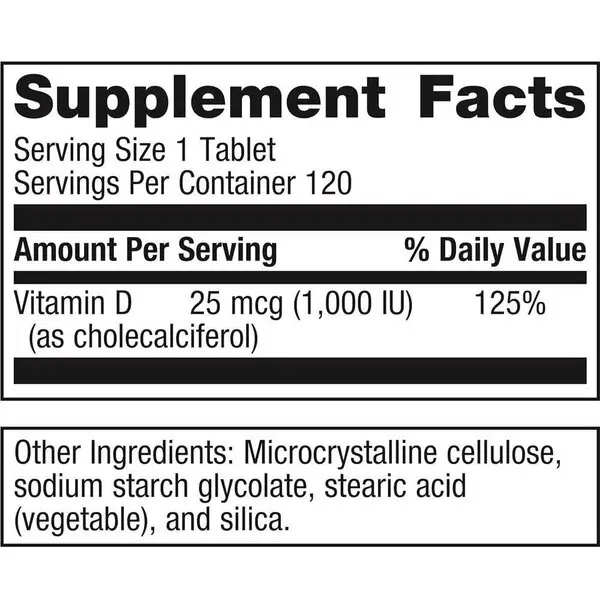 METAGENICS D3 1000 Vitamin 120 Tablets