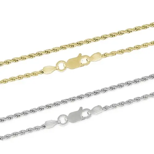 DONATELLO GIAN Name': 2-pack Sterling Silver Chain Necklace - Two Tone