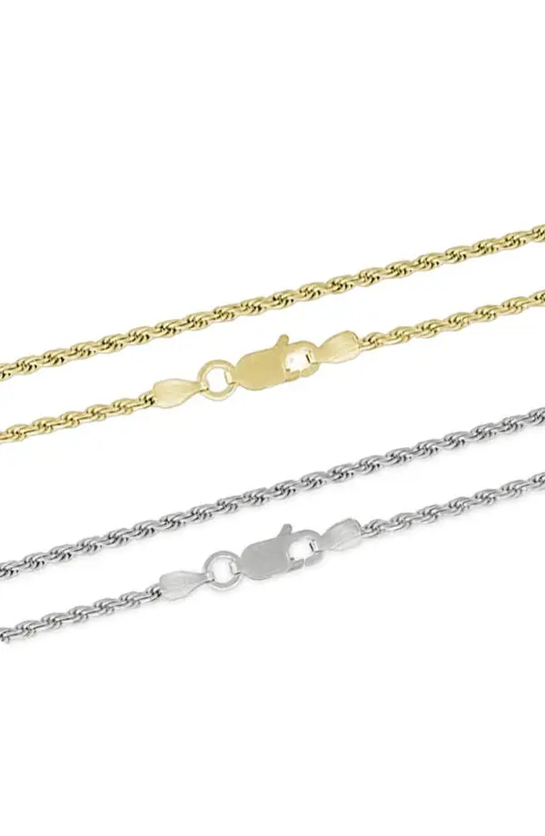 DONATELLO GIAN Name': 2-pack Sterling Silver Chain Necklace