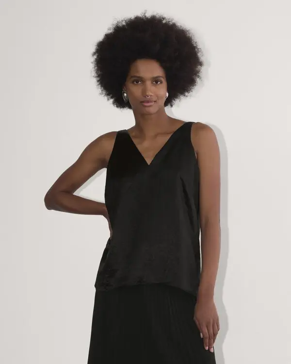 Everlane Satin V-neck Tank