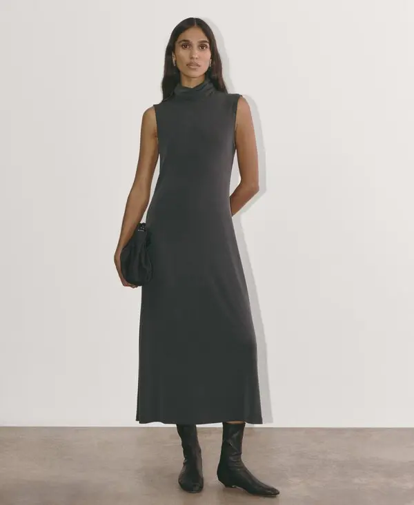 Madison Maxi Dress In Butterknit - Black
