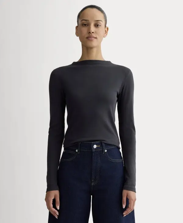 Everlane Luxe Rib Funnel-neck T-shirt