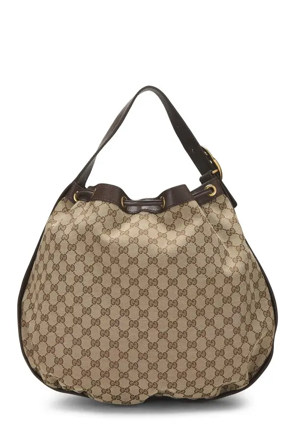 Gucci Original Gg Canvas Drawstring Hobo