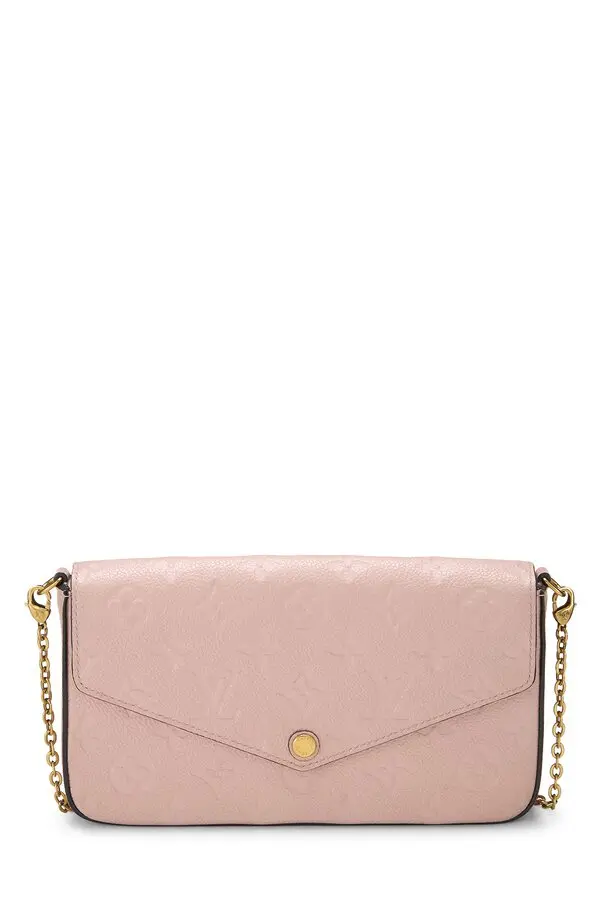 LOUIS VUITTON Monogram Empreinte Pochette Felicie Shoulder Bag - Pink