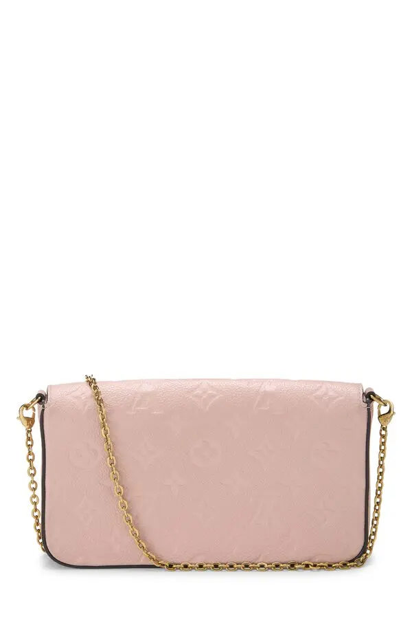 LOUIS VUITTON Monogram Empreinte Pochette Felicie Shoulder Bag - Pink