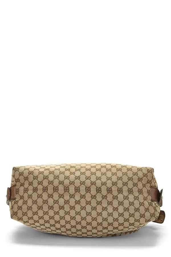 Gucci Original Gg Canvas Bamboo Braided Tote Bag - Beige