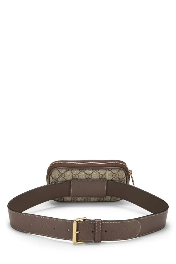 Gucci Gg Supreme Canvas Ophidia Belt Bag - Brown
