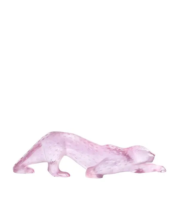 Lalique Large Rose Nebula Zeila Panther - Clear