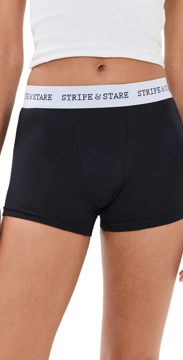 STRIPE & STARE Boxers - Black