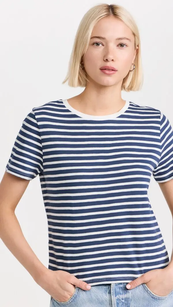 NOTHING PLEASE Boxy Striped T-shirt
