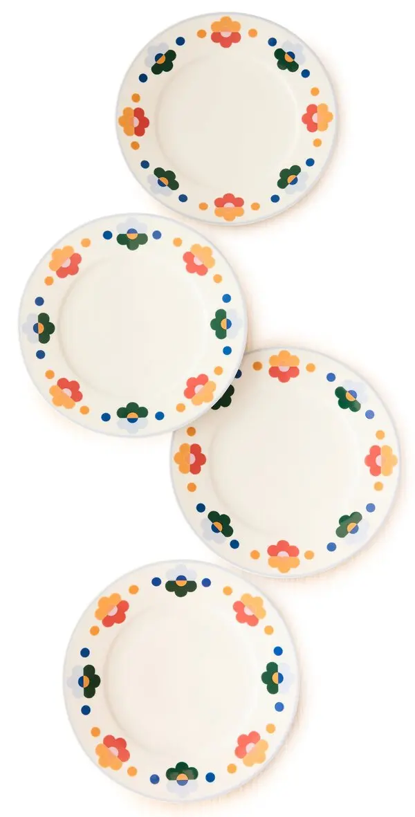 MISETTE Dinner Plates Set Of 4 - Floral