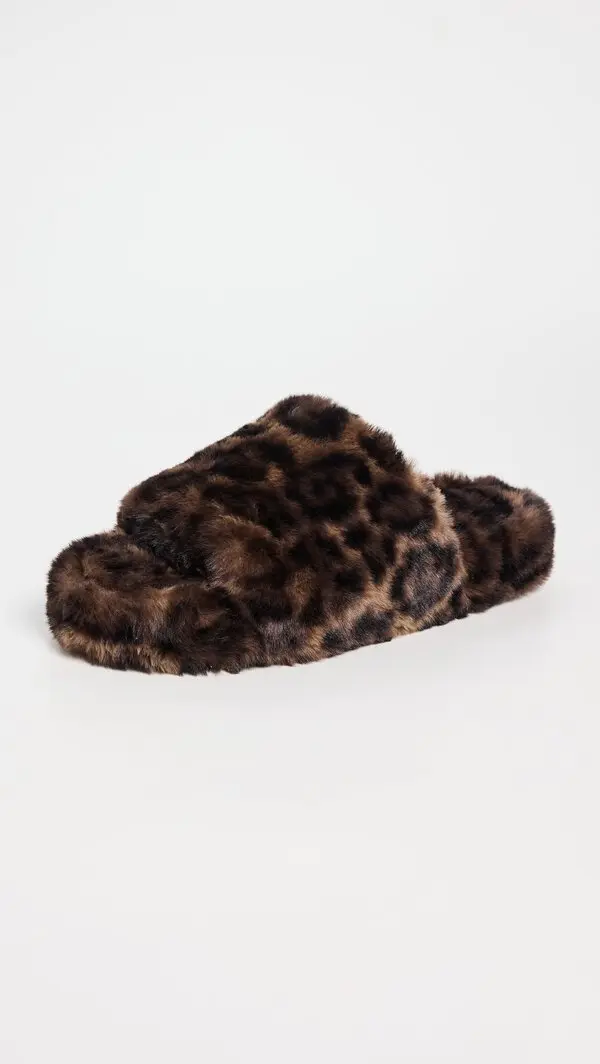 Apparis Dillon Leopard Print Slides - Dark Leopard