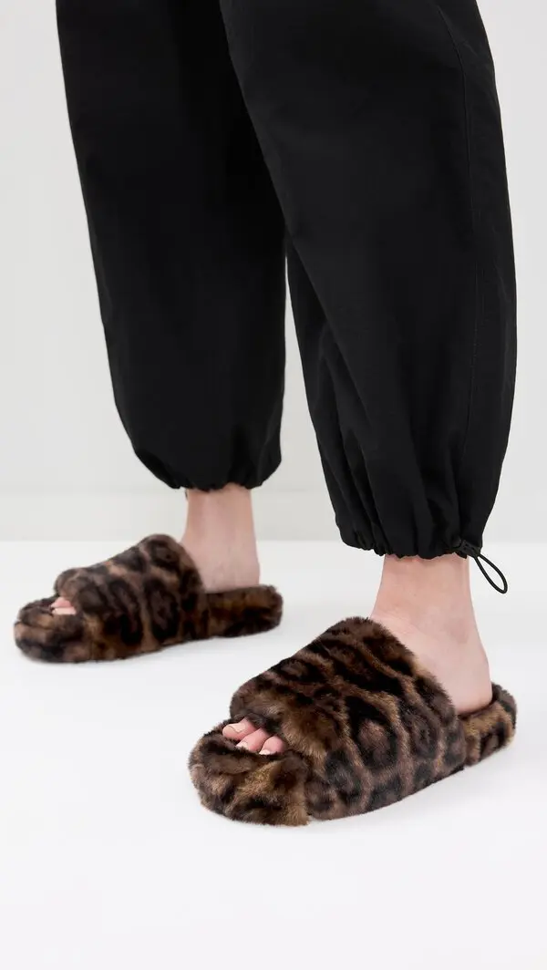 Apparis Dillon Leopard Print Slides - Dark Leopard
