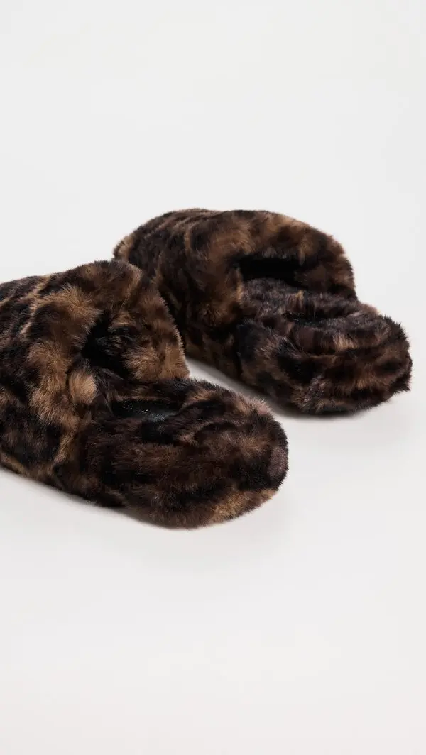 Apparis Dillon Leopard Print Slides - Dark Leopard